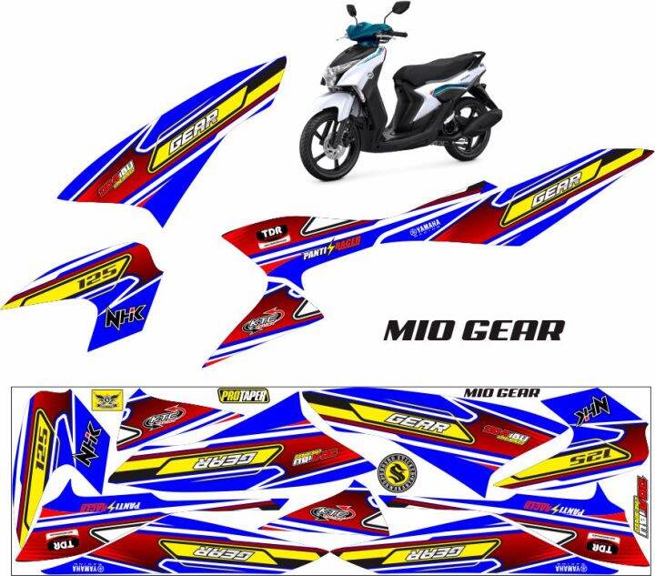 STICKER MIO GEAR NEW VARIASI STRIPING MOTOR GEAR / STIKER MIO GEAR 125 ...