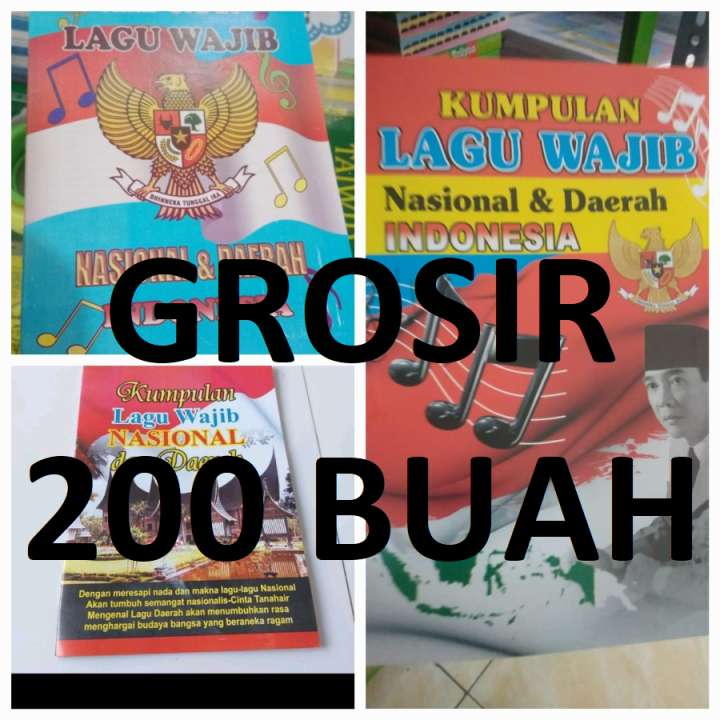 Buku Kumpulan Lagu Wajib Nasional dan Daerah 200 BUAH GROSIR | Lazada Indonesia