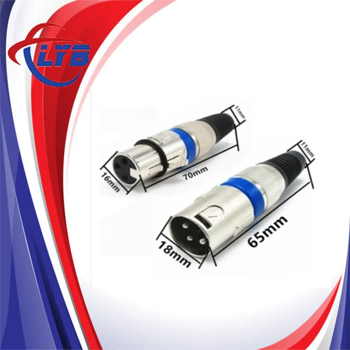 Female Male MIC Jack Plug Audio Microphone Cable Connector XLR 3 Pin 【2pcs】 | Lazada PH