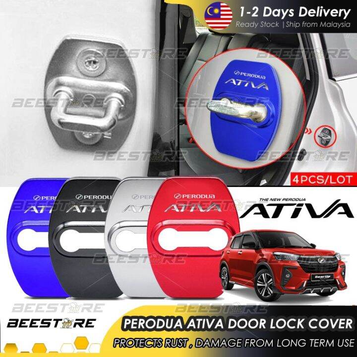 [4pc] New PERODUA ATIVA 2021 Door Lock Cover Car Accessories Kereta ...