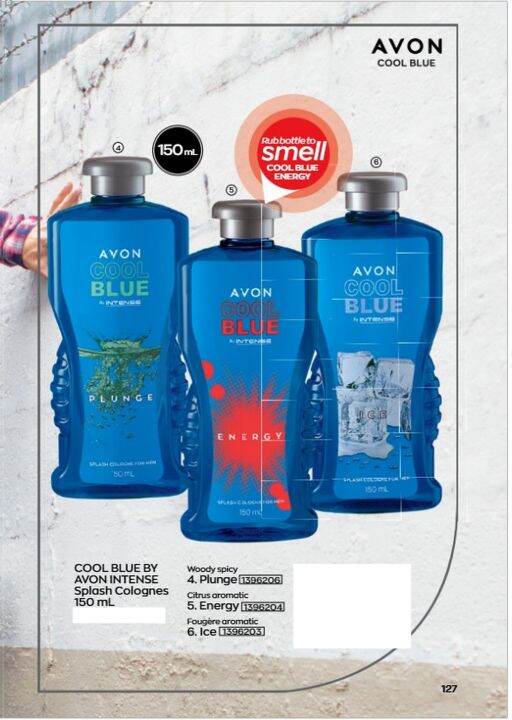 Avon Intense Cool Blue Splash Colognes for Men 150 ml | Lazada PH