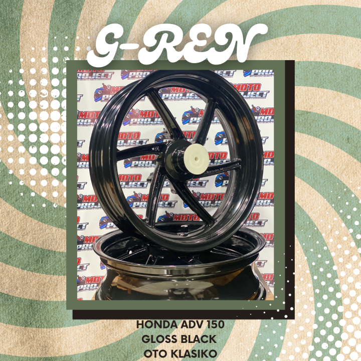 g-ren mags for honda adv 150 gloss black thailand 6 spokes OTO KLASIKO ...