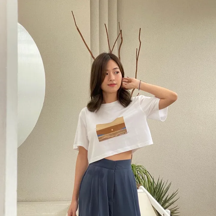 5pm.sun | sundune crop : เสื้อครอปผ้านุ่ม เนื้อหนากำลังดี สกรีนลาย ...