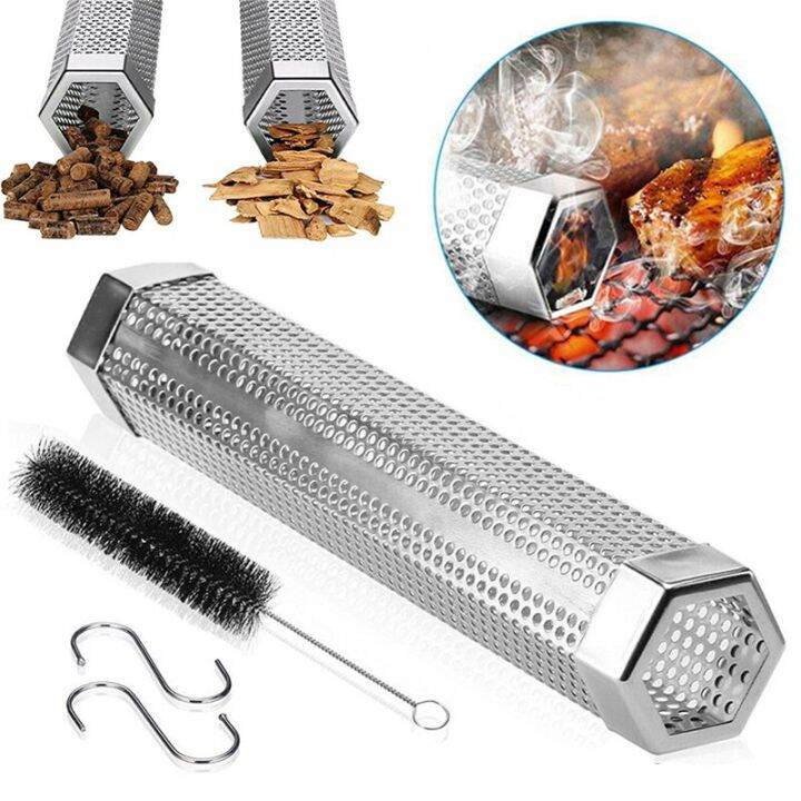 Stainless Steel Smoker Tube 12Inch Outdoor Grill Firewood Barbecue ...