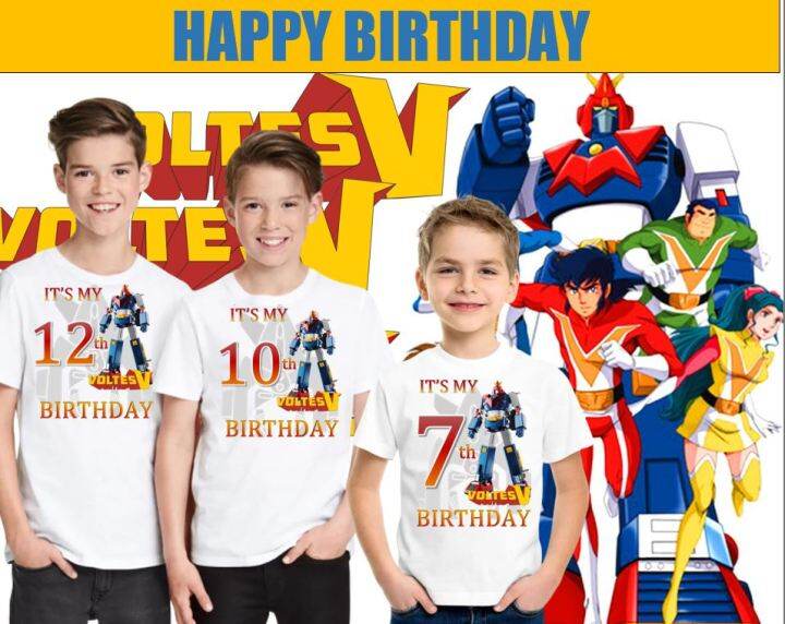 VOLTES V UPDATED DESIGN BIRTHDAY SHIRT FOR KIDS | Lazada PH