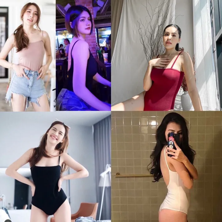 🌈MesubShop🌈 BodySuit บอดี้สูท สายเดี่ยว เว้าหลัง 😍รุ่นผ้าหนาพิเศษ😍 แซ่บอลังการงานสร้าง บอดี้ตรง ...