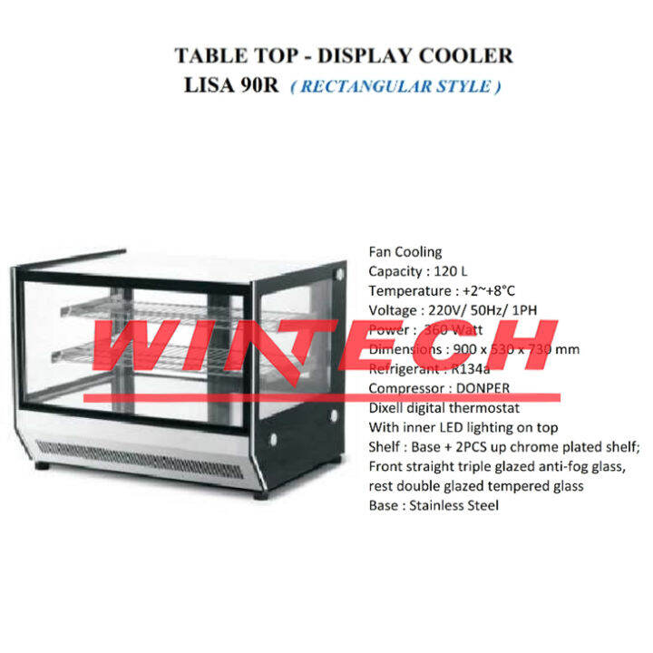 LISA 90R Showcase Cake Showcase Cooler Display Top Cooler - KHUSUS ...