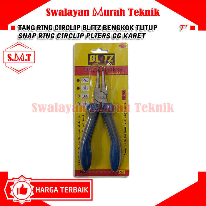 BLITZ Tang Snapring 7" Bengkok Tutup Circlip Pliers In-Bent 7 Inch | Lazada Indonesia