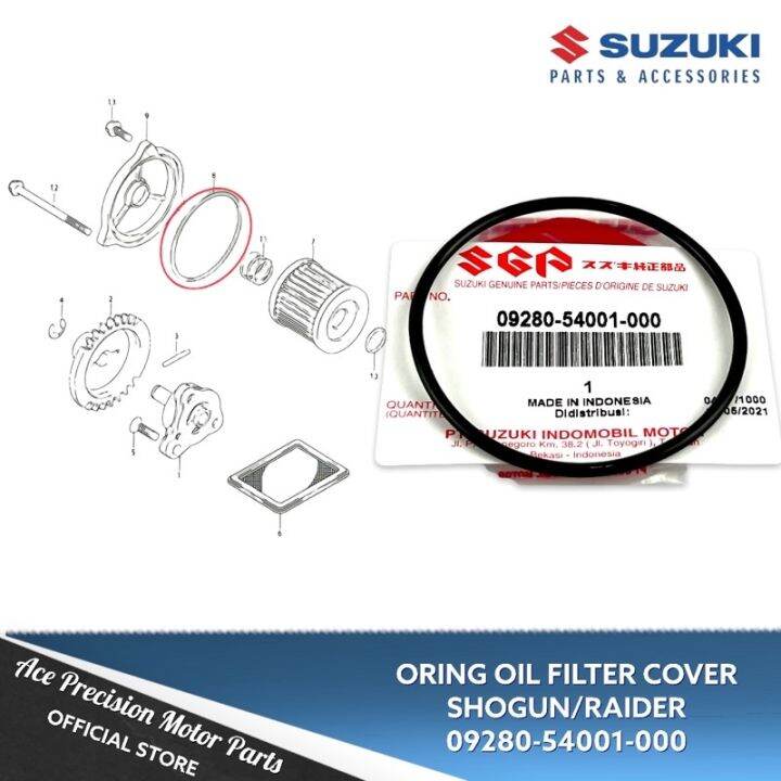 SGP ORING OIL FILTER CAP RAIDER150/SMASH/STEP/GIXXER 09280-54001-000 ...
