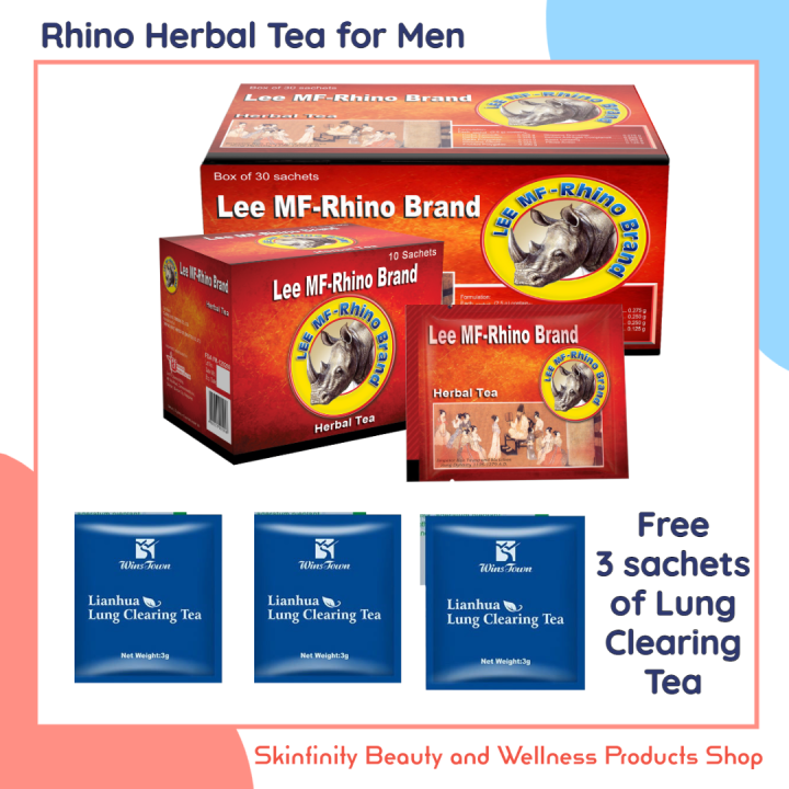 Buy 3 sachets Rhino Herbal Tea for Men Take 3 FREE Lung Clearing Tea in ...