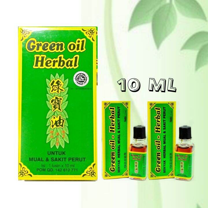 GREEN OIL HERBAL 3ML 5 ML 10 ML PER BOX(12 PCS) | Lazada Indonesia