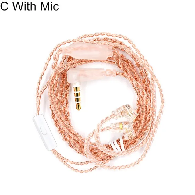 Kz 0 75mm Gold plated B c Pin Earphone Cable For Kz zst zsn Free With ...
