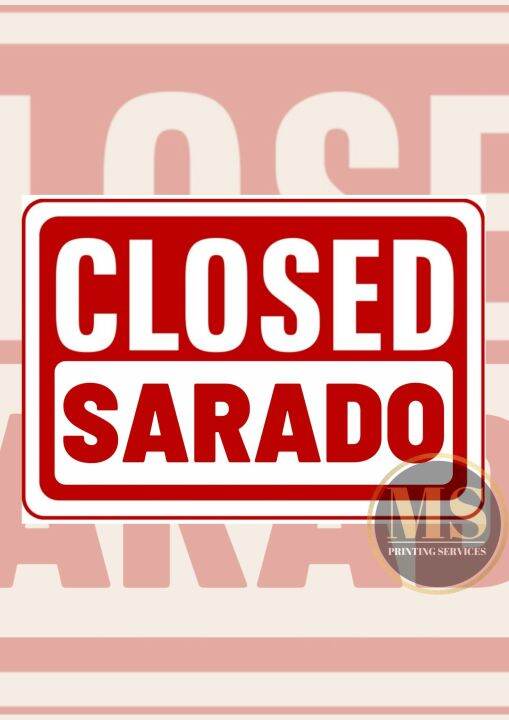 Open Closed Bukas Sarado Signage (Laminated A4 Size) | Lazada PH