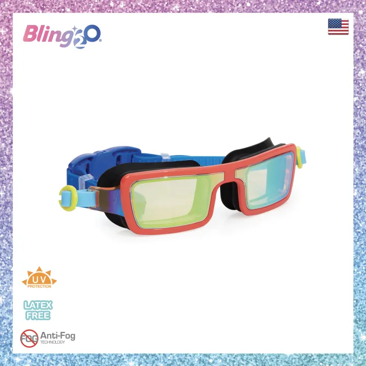 BLING2O แว่นตาว่ายน้ำเด็กยอดฮิตจากอเมริกา ELECTRIC 80'S RETRO RED แว่นว่ายน้ำแฟชั่น ใส่สบาย ...