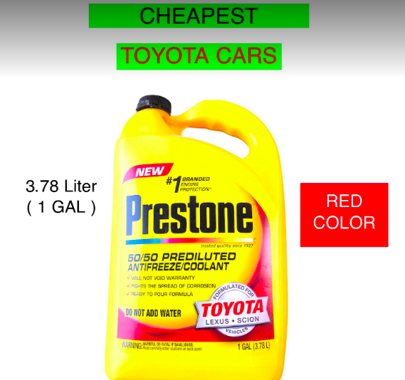 Prestone Coolant RED 3.78Liter Car Vehicles Radiator Supplies aircon ...