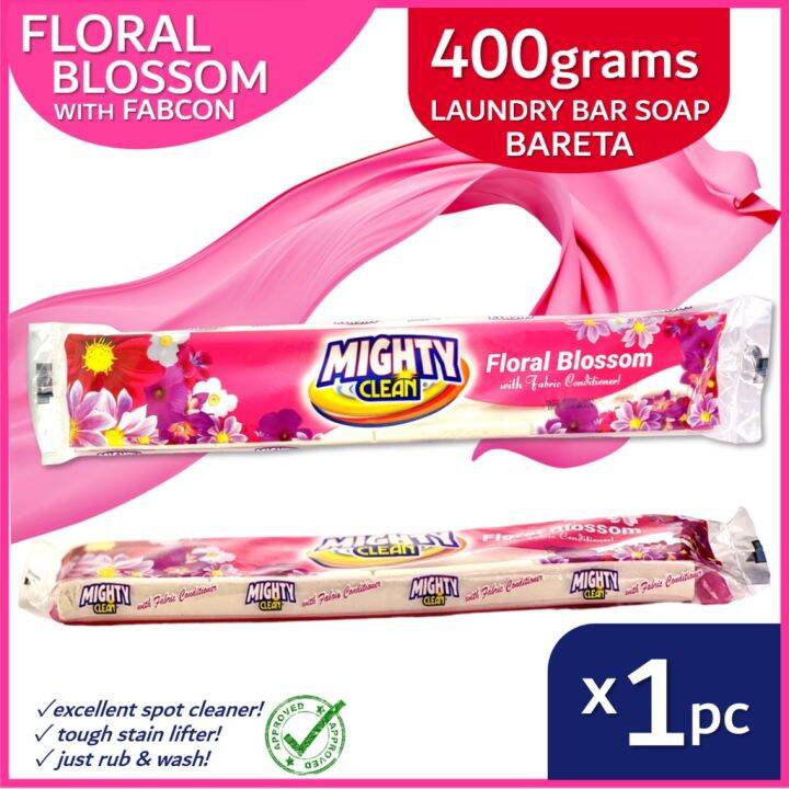 Mighty Clean Laundry Bar Soap Floral Blossom Spot Cleaner w/ Fabric ...