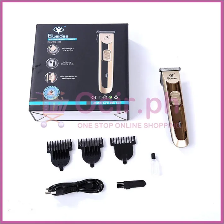 BlueIdea Rechargeable Electric Men Hair Shave mer Clipper Cordless ...