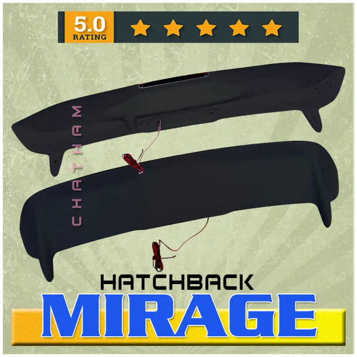 Spoiler for Mirage Hatchback (Matte Flat Black) | Lazada PH