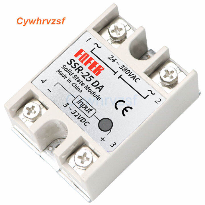 SSR-10DA SSR-25DA SSR-40DA 10A 25A 40A Solid State Relay Đun 3-32V Đầu Vào DC 24-380V AC Đầu Ra ...