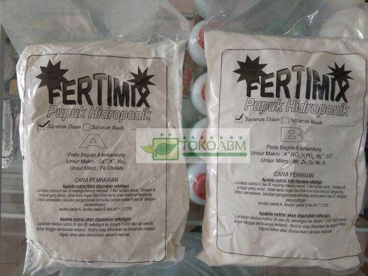 Nutrisi Hidroponik Pupuk AB Mix Hidroponik Sayuran Daun FERTIMIX ...
