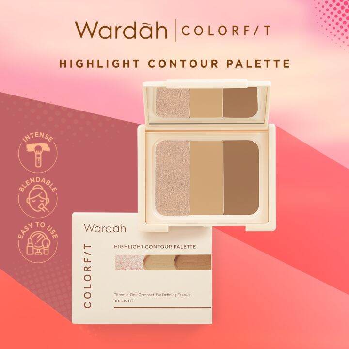 Wardah Colorfit Highlight Contour Palette - 3 in 1l Contour by Wardah ...