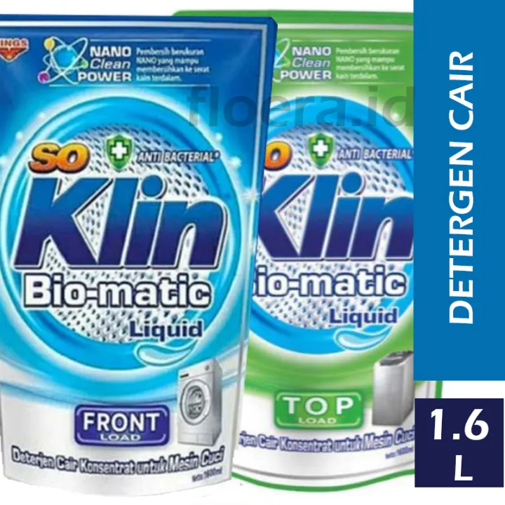 SOKLIN REFILL BIOMATIC DETERGENT CAIR FRONT/TOP LOAD 1.6L | Lazada Indonesia