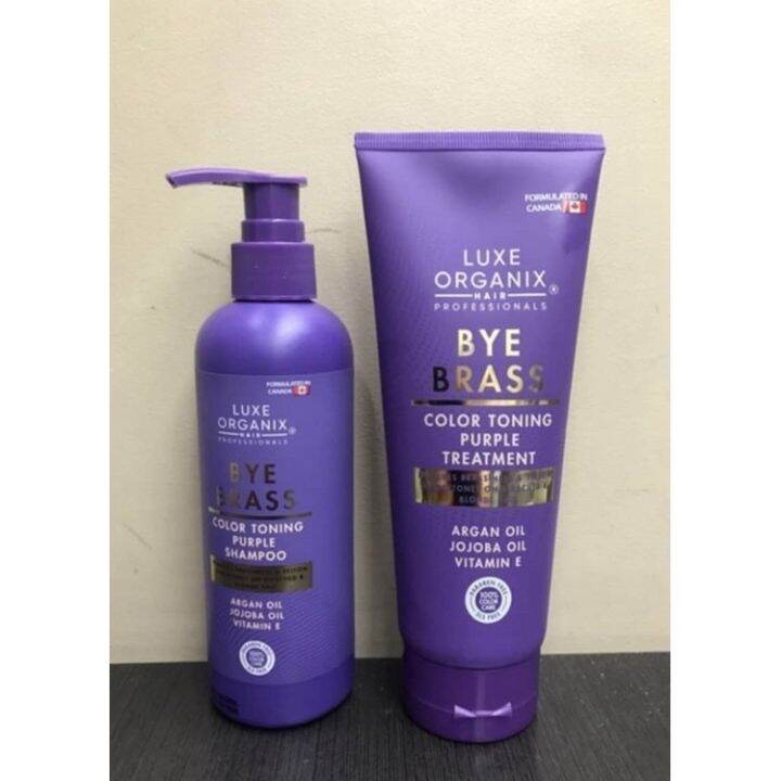 【COD】 LUXE ORGANIX Bye Brass ( Purple Shampoo 240ml / Conditioner 210ml ...