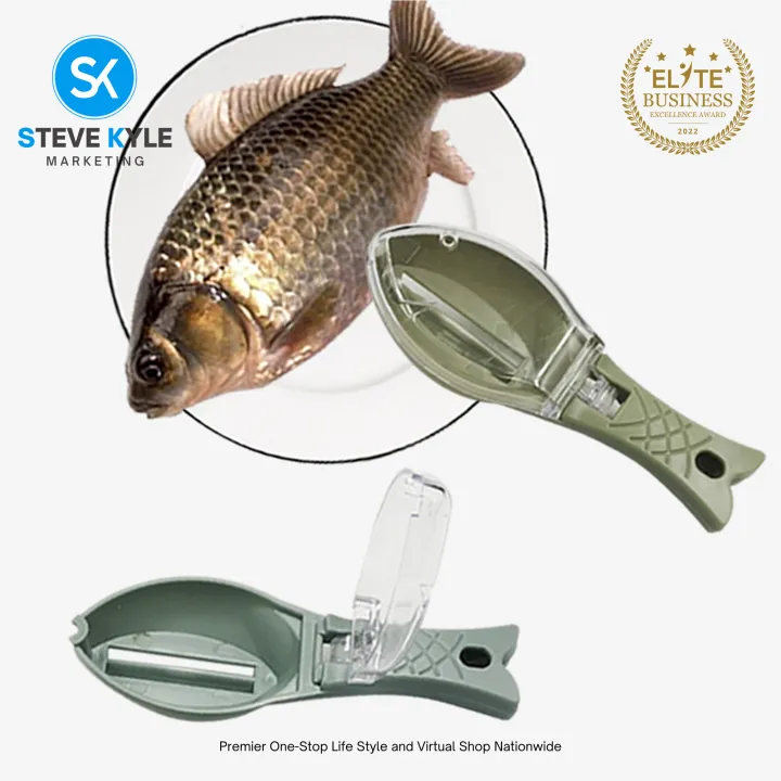 Manual Fish Scaler Fish Scale Planer with Cover Kitchen Tool | Lazada PH
