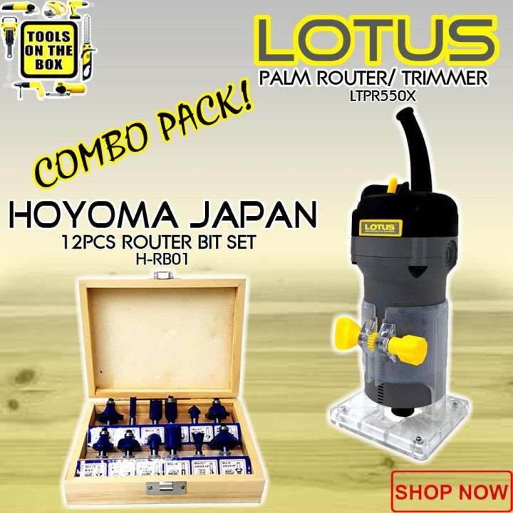 Lotus Palm Router/ Trimmer 550W LTPR550X with Hoyoma/Mailtank 12pcs ...