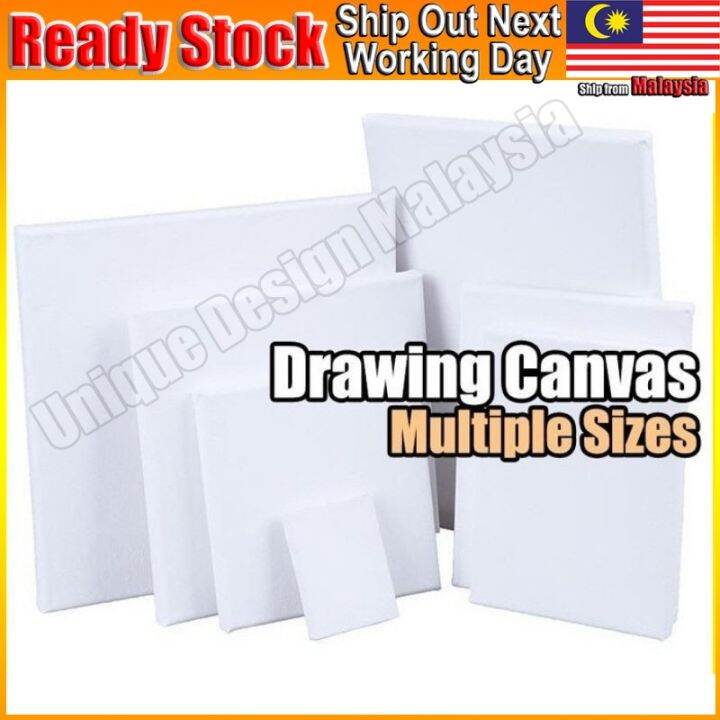 Blank White Mini Small Stretched Artist Canvas Art Board Water Color ...