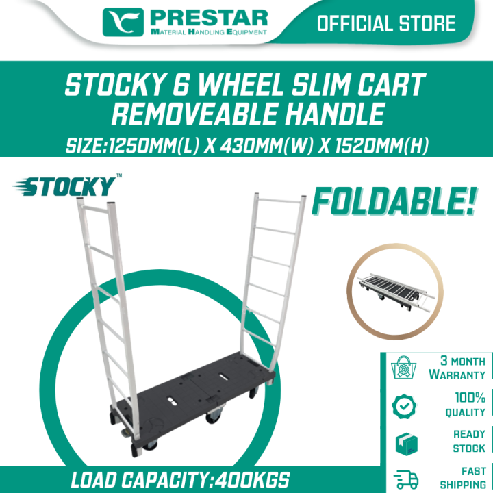 PRESTAR MHE Stocky Slim Cart Storage Removable Handle 1250(L) X 430(W ...