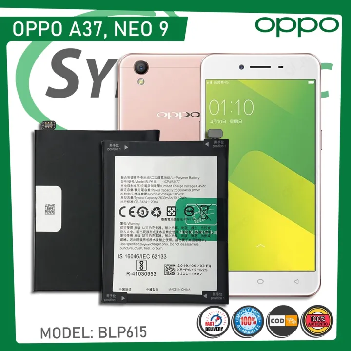 【Ready Stock】 Original OPPO A37, Neo 9 Battery, Model BLP615 High ...