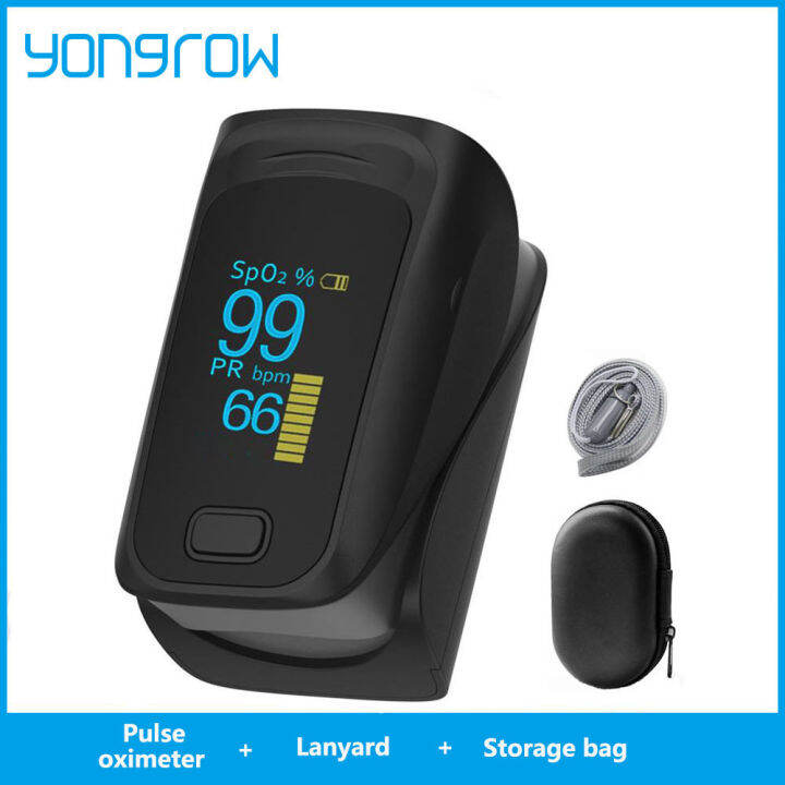 Yongrow New Finger Pulse Oximeter With Pouch SPO2 PR Oximetro De Pulso ...