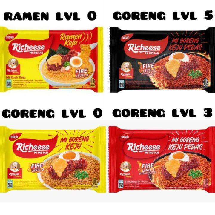 MIE RICHEESE | MIE GORENG KEJU NABATI MIE INSTAN MI INSTAN GORENG KUAH ...