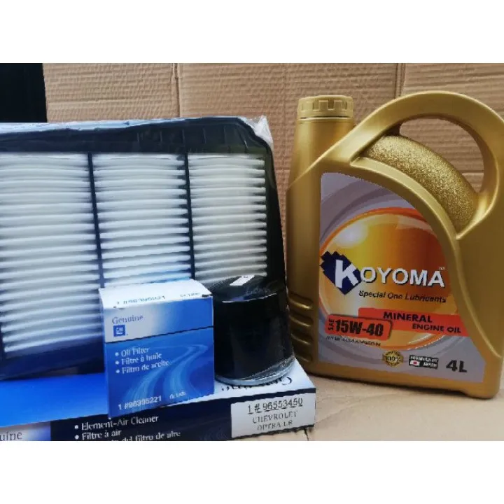 CHEVROLET OPTRA 1.8 OIL FILTER + AIR FILTER + KOYOMA 15W40 MINERAL ...