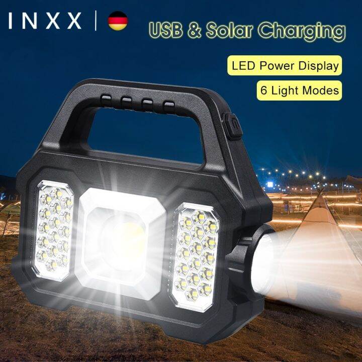 USB Rechargeable Solar Work Camping Light Handheld Emergency Lamp ...