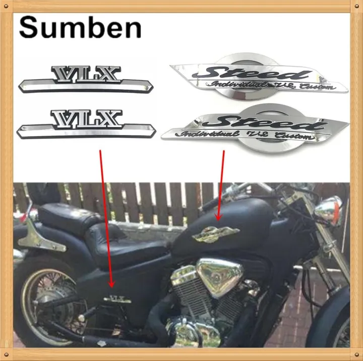 Motorcycle Fuel Gas Tank Emblem 3D Badge ABS Battery Cover Decal Side ...