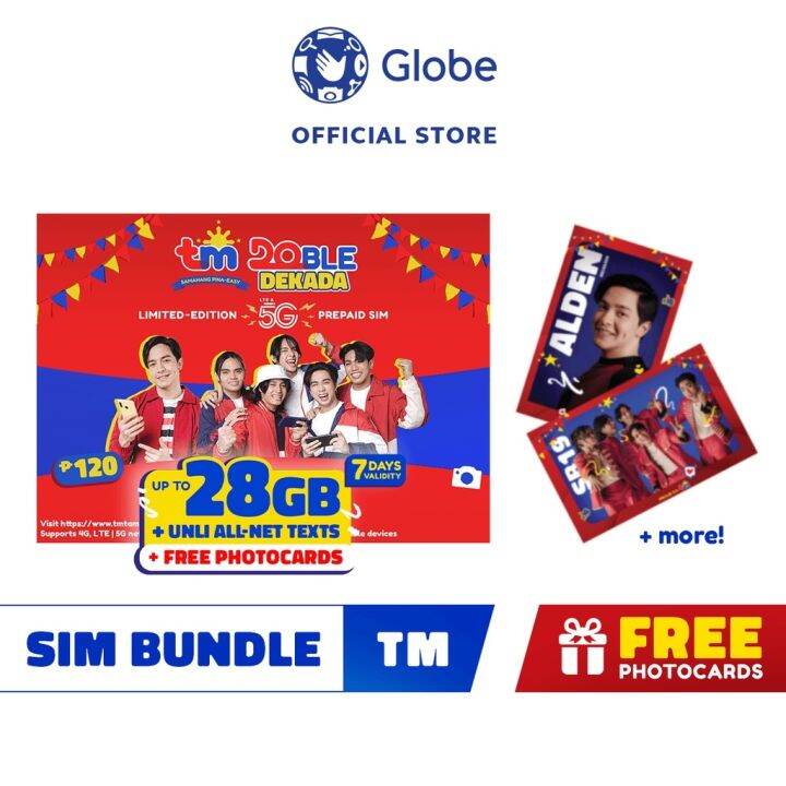 TM 5G SIM w/ up to 28GB Alden/SB19 photocards | Lazada PH