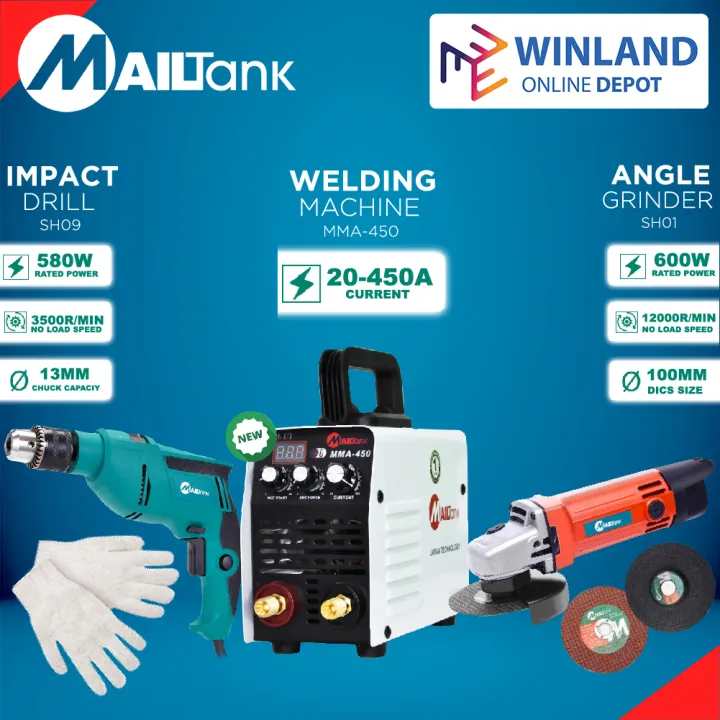 Mailtank Original Combo Angle Grinder, Impact Drill & Mini Portable ...