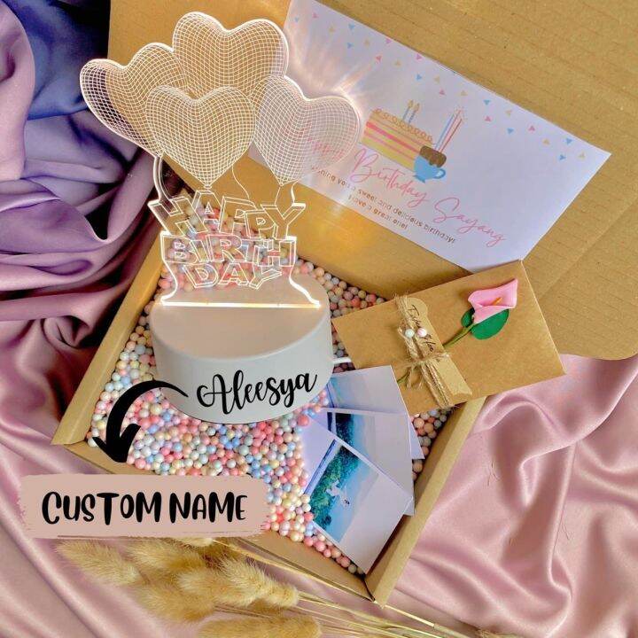 Suprise Box 3D Lamp Octopus cHOCOLATE Coklat Bear Hadiah Harijadi ...