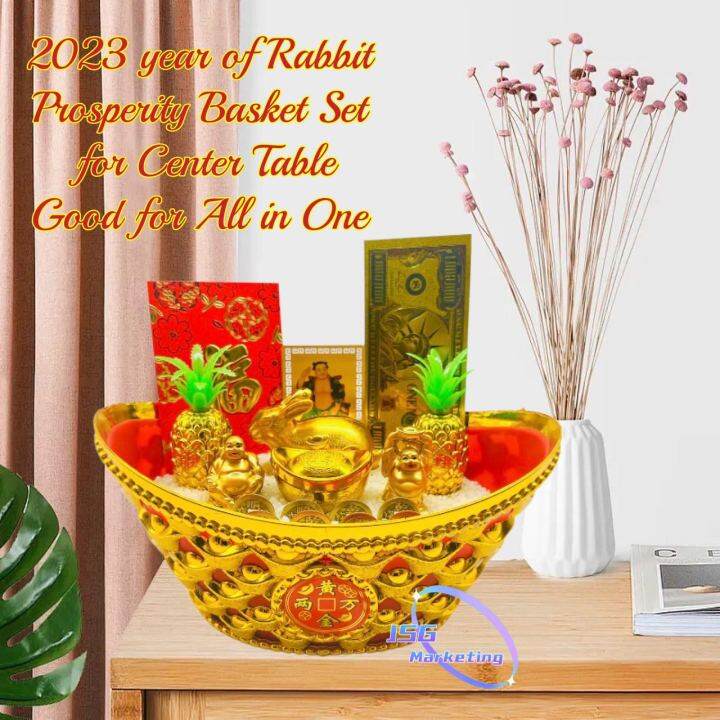 2023 Year of the Rabbit Prosperity Basket Set for Center Table, Good ...