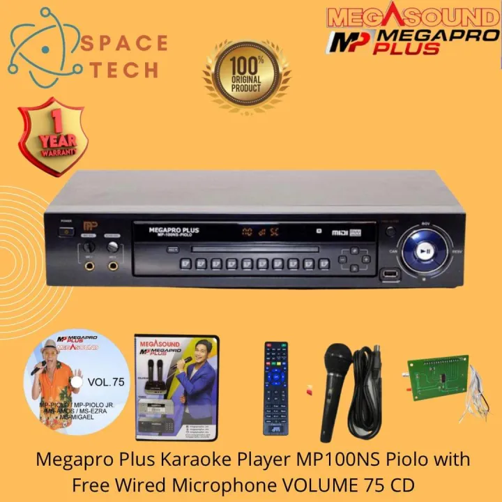 Megapro Plus Karaoke Player MP100NS Piolo with Free Wired Microphone ...