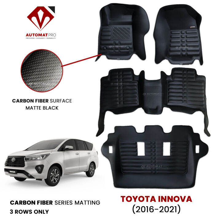 Toyota Innova (2016-2021) Deep Dish Matting - Carbon Fiber AutoMat Pro ...