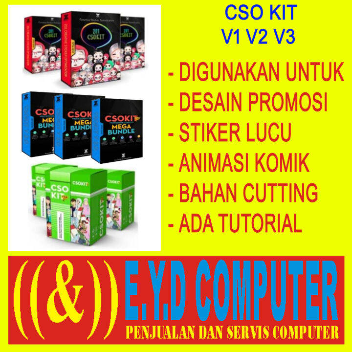 CSO KIT V1 V2 V3 KEKINIAN UNTUK KEPERLUAN KOMIK DESAIN PROMOSI BANNER ...
