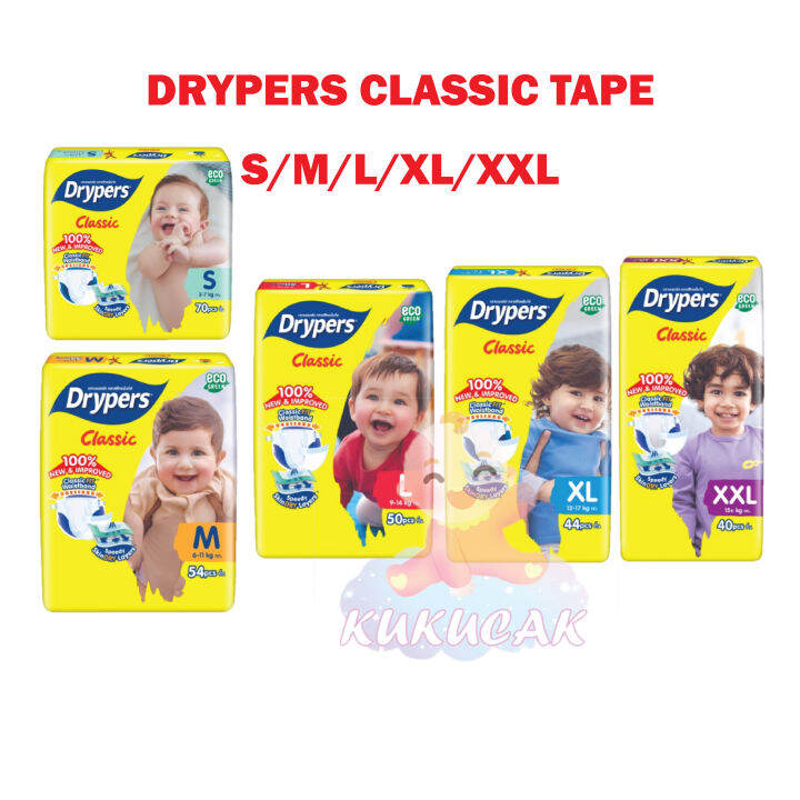 Drypers Classic Family Tape Diapers - 1 Pack - Kukucak | Lazada