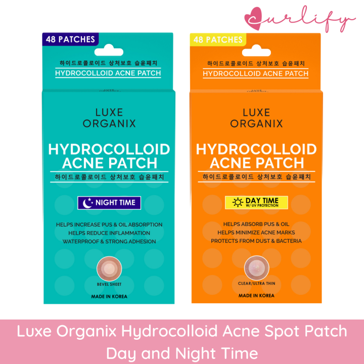 Luxe Organix Hydrocolloid Acne Spot Patch Day and Night Time | Lazada PH