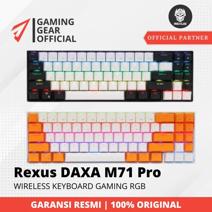 [100% ORI] Rexus Keyboard Wireless Gaming Mechanical Daxa M71 Pro ...