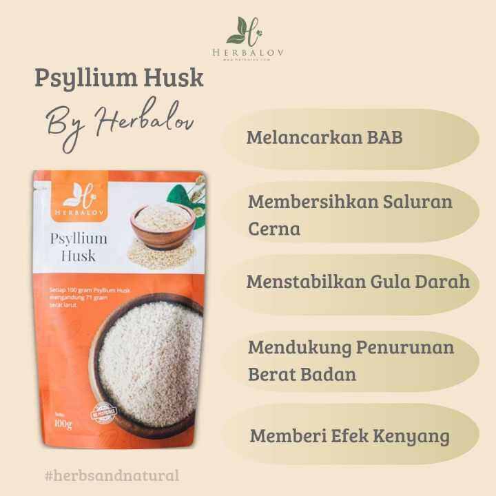 Psyllium Husk Menjaga Dan Membersihkan sistem pencernaan 100g | Lazada ...