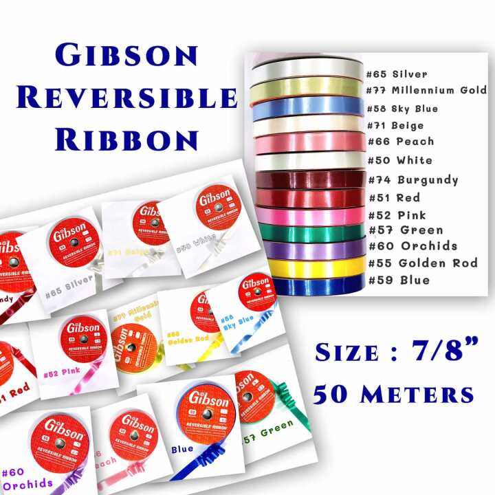 Gibson Ribbon reversible size 5 - 7/8 50 meters per roll | Lazada PH