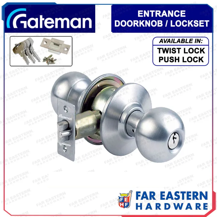 GATEMAN Entrance Doorknob Lockset Door Knob Lock Set | Lazada PH